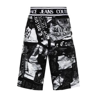 Versace Jeans Couture Schwarze Herrenshorts Ss24 - - Shorts - Herren - Schwarzk - S