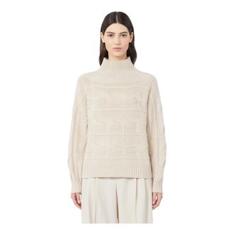 Max Mara Damen, Strickwaren, Wei&szlig;, SGr&ouml;&szlig;e