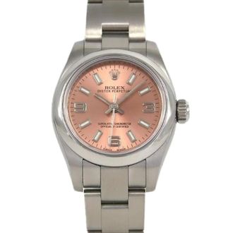 Rolex Montre Oyster Perpetual en acier inoxydable 176200 de seconde main - Femme - Pre-owned - Rose - Taille: ONE Size