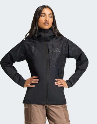 adidas adidas Performance - Terrex Xperior Hybrid Primeknit - Climaproof-Jacke mit 2,5-Lagen-Konstruktion in Schwarz