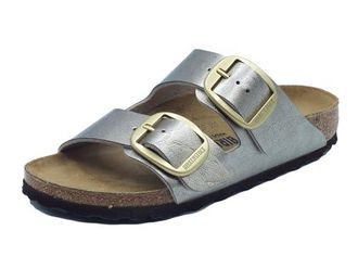 Birkenstock 1020882 Arizona Big Buckle Graceful Taupe Sandale avec Double Fibia en Faux Cuir, taupe, 38 EU