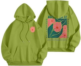 Generic Sweat &agrave; capuche imprim&eacute; tendance pour la Saint-Valentin 2026 (2), Vert, XXL