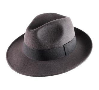 Classic Italy Chapeau Fedora Pliable, imperm&eacute;able, Feutre Homme ou Femme Fedora - Taille 56 cm - Anthracite