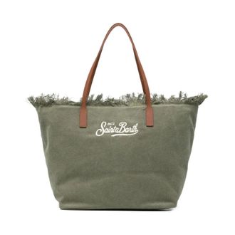 MC2 Saint Barth City Fransen Tote Bag - - Bags - Damen - Gr&uuml;n - ONE SIZE