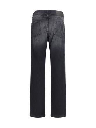 Maison Margiela Mens Straight-Leg Cotton Jeans Black