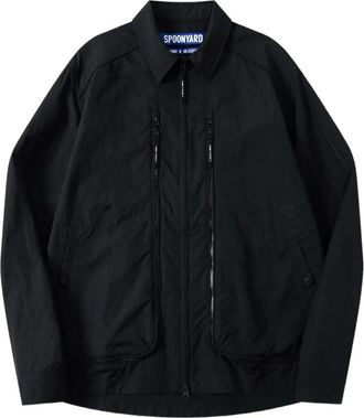 SPOONYARD zipper-pockets shirt jacket - Schwarz