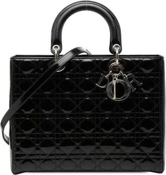 Dior Sac &agrave; main Lady Dior doccasion - Femme - Pre-owned - Noir - Taille: ONE Size