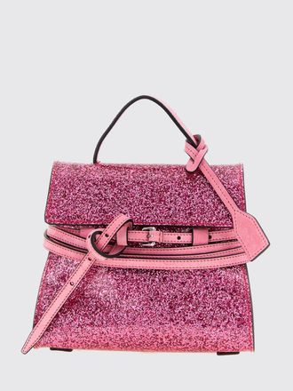 Moschino Tie Me Mini-Handtasche aus Glitzerleder