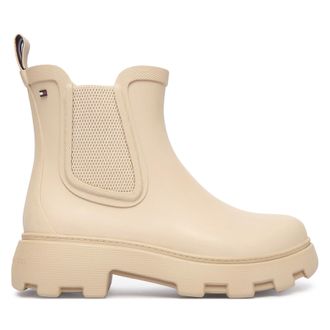 Tommy Hilfiger Gummistiefel Tommy Hilfiger Flag Cleated FW0FW09387 Beige