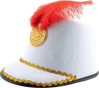 Generic Chapeau avec chapeau Cos Guard Chapeau haut de tambour Chapeau de cowboy uni, blanc, Taille unique