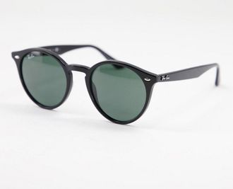 Ray-Ban Runde Sonnenbrille in Schwarz 0rb2180