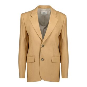 Ami Beiger Wollblazer- Klassischer Stil - - Jackets - Damen - Beige - 2XS