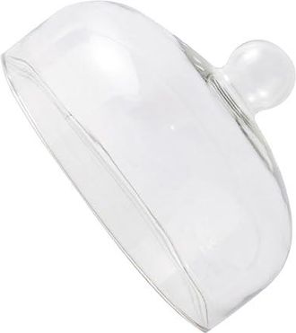 UPKOCH Couvercle En Verre Pour GâTeau - Cloche Transparente Pour Desserts, Fruits, Micro-Ondes, RéFrigéRateur, Mariage, Banquet - 18X18X14.5Cm