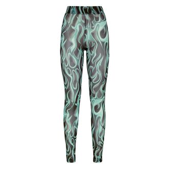 Philipp Plein Femme, Pantalons, Multicolore, Taille: 36 FR Tulle Leggings Flame