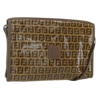 Fendi Sac &agrave; bandouli&egrave;re Pre-owned en toile Zucchino - Femme - Pre-owned - Brun - Taille: ONE Size