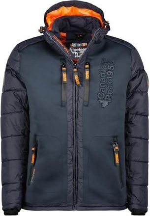 Canadian Peak Beachweak Men - Doudoune Chaude Matelassee Homme Automne Hiver - Veste Manteau Chaud - Blouson Coupe Vent Manches Longues Rembourrage - Hommes (Marine