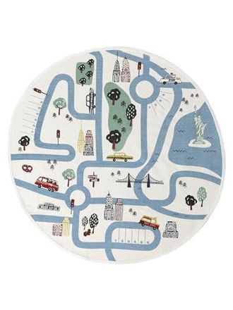 Vertbaudet Tapis Circuit Rond Varsity &eacute;cru TU