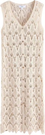 Next Midikleid Geknöpftes Strand-Midikleid mit Häkeldetail (1-tlg)