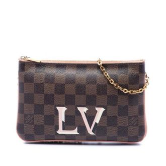Louis Vuitton Pre-owned Pochette Double Zip - Femme - Pre-owned - Brun - Taille: ONE Size