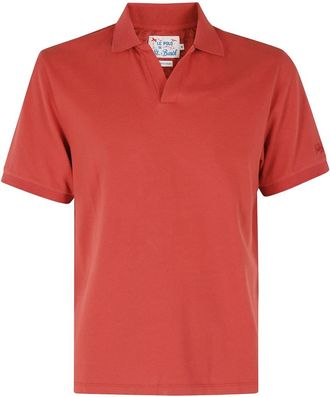 MC2 Saint Barth Homme, Tops, Rouge, Taille: S Charles Jersey Stretch Piquet Polo