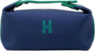 Herm&egrave;s Sac &agrave; main pr&eacute;-poss&eacute;d&eacute; en toile Bride-A-Brac - Femme - Pre-owned - Bleu - Taille: ONE Size