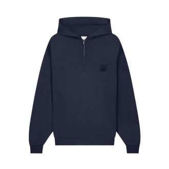 Filling Pieces Hoodie mit halbem Rei&szlig;verschluss - - Sweatshirts & Hoodies - Herren - Blau - L