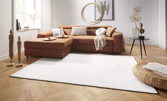 Hanse Home Mint Rugs Cloud Teppich Kurzflor Wohnzimmer-Teppich Modern Flauschig Weich Einfarbig f&uuml;r Wohnzimmer K&uuml;che Flur oder Schlafzimmer Creme 200x290 cm