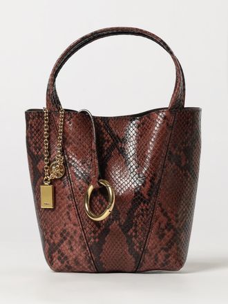 Chlo&eacute; Spin Mini-Tasche aus Leder mit Python-Print und abnehmbarem Riemen