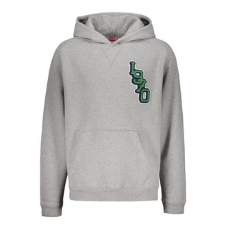 Kenzo Baumwoll-Hoodie mit verstellbarer Kapuze - - Sweatshirts & Hoodies - Herren - Grau - S