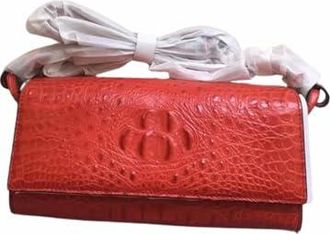 Generic Sac cabas pour femme en cuir de crocodile v&eacute;ritable, petit sac &agrave; rabat, sac bandouli&egrave;re en cuir dalligator authentique pour femme