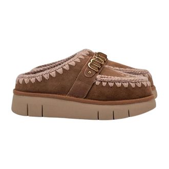 Mou Metal Logo Pink Bounce Clog - - Shoes - Damen - Braun - 36 EU