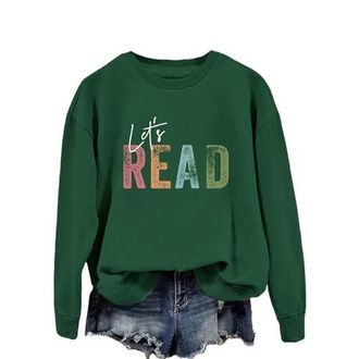 Generic Sweatshirts pour femmes UK sweatshirts UK pour femmes, imprim&eacute; graphique, haut surdimensionn&eacute;, col rond, manches longues, automne hiver, d&eacute;contract&eacute;, 