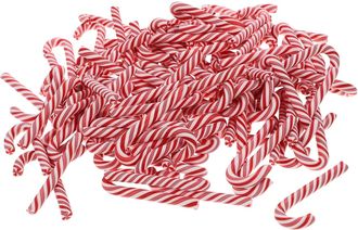 Angoily 100 St&uuml;ck Zuckerstangen Harzanh&auml;nger 5X12cm Rot Wei&szlig; Bruchfeste Selbstgemacht Weihnachts Bastelsets f&uuml;r Handyh&uuml;llen Taschen Haarb&auml;nder