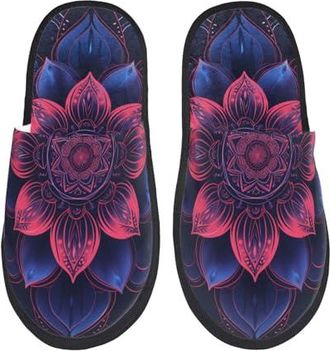 Generic Motif Boh&egrave;me Vintage Unisexe Slippers Confortable Chaussons Chaud Pantoufles Pour Automne Hiver Ext&eacute;rieur M