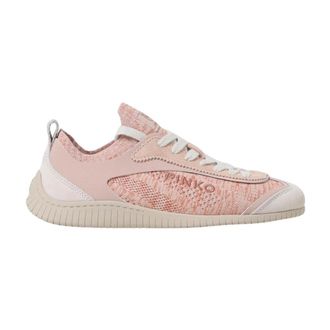 Pinko Gestrickte Schn&uuml;r-Sneakers f&uuml;r Damen - - Shoes - Damen - Rosa - 37 EU
