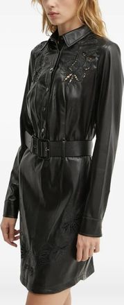 Guess Co robe courte à motif floral découpé - Noir