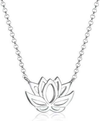 Elli Halskette Damen Anhänger Lotusblume in 925 Sterling Silber