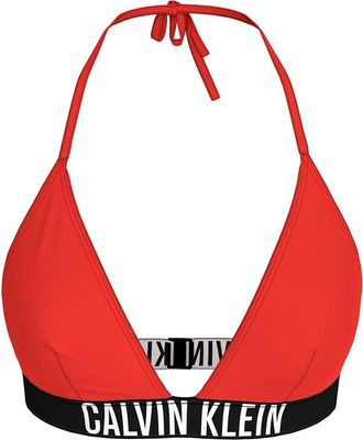 Calvin Klein Damen Bikini Oberteil Triangel Herausnehmbare Polster, Rot (Flaming Chili), XXL