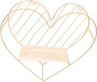 Cabilock Hakenspeicherregal Geformt Franz&ouml;sisch Wand Herz Wohnkultur Familienwanddekoration Regale F&uuml;r Die Wand Wandmontierte Regale Wandregale Und Gestell Gol