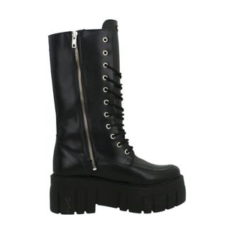 Yellow Femme, Chaussures, Noir, Taille: 40 EU Bottes &eacute;l&eacute;gantes &agrave; lacets &agrave; Florencia