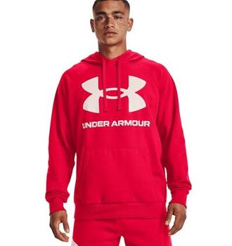 Under Armour Sweat &agrave; Capuche Rival Fleece Big Logo pour Homme, (600) Rouge/Blanc Onyx, X-Small
