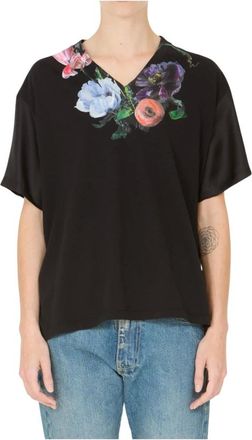 Maison Margiela Femme, Tops, Noir, Taille: 38 FR Cotton Jersey T-Shirt