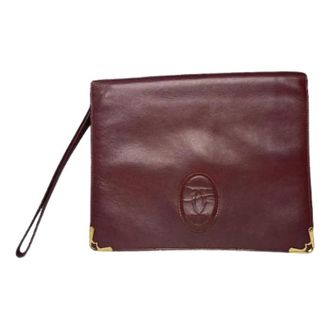 Cartier Pochette en cuir Pre-owned - Femme - Pre-owned - Rouge - Taille: ONE Size