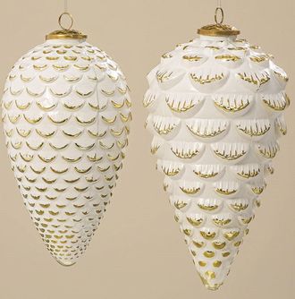 Boltze Hänger Zapfen Baumschmuck Glas H 26 cm Stückpreis