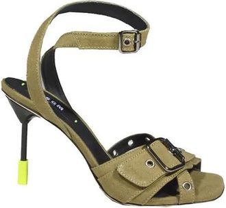 Msgm Sandalen - Iconic Heel Sandals Military Green With Buckle - Gr. 37 (EU) - in Grün - für Damen