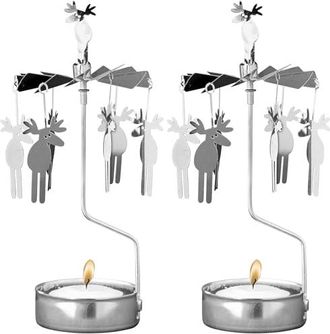 Pluto Produkter Elch drehbarer Kerzenhalter (Packung mit 2)