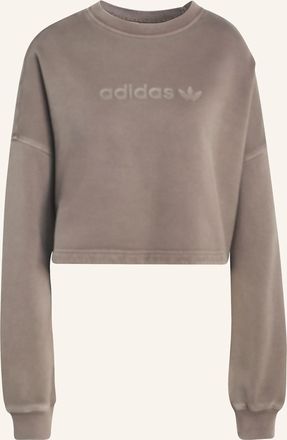 adidas Originals Adidas Originals Essentials Linear Cropped Sweatshirt braun