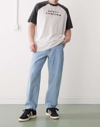 Aape By A Bathing Ape AAPE by A BATHING APE - Jean ample - Délavage clair-Bleu