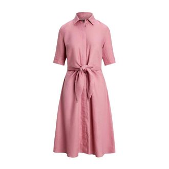 Ralph Lauren Femme, Robes, Rose, Taille: 36 FR Robe Chemise avec Liens