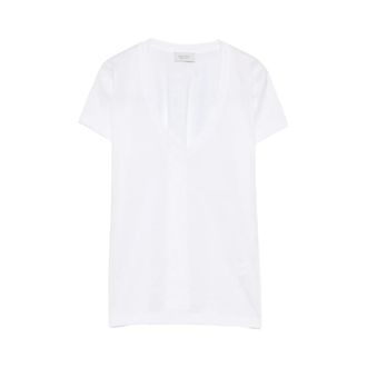 Mazzarelli Femme, Tops, Blanc, Taille: 40 FR Calliope Jersey Uni 1